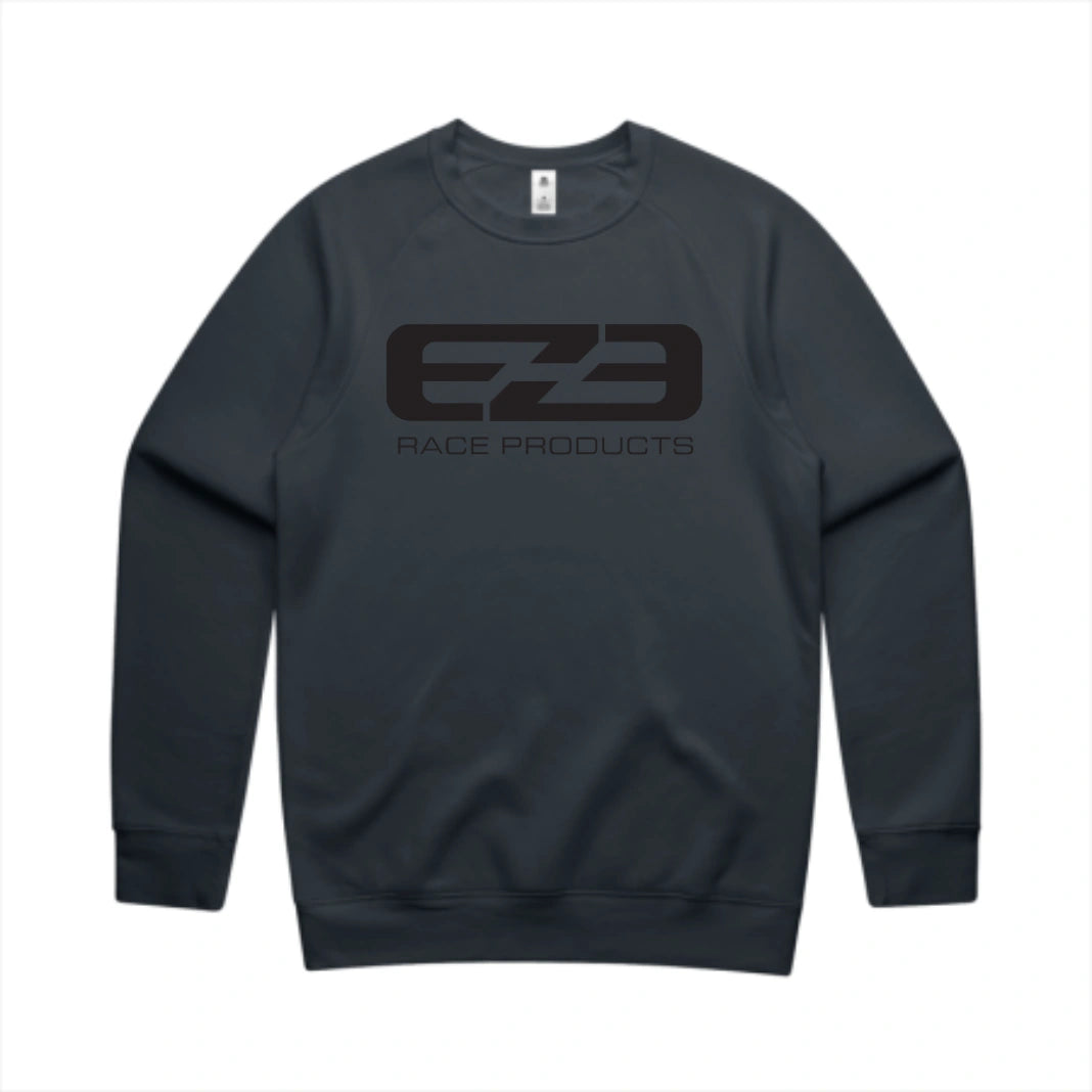 EZE MERCH MENS AS COLOUR SUPPLY CREW - BLACK LOGO FRONT – EZE Race Products