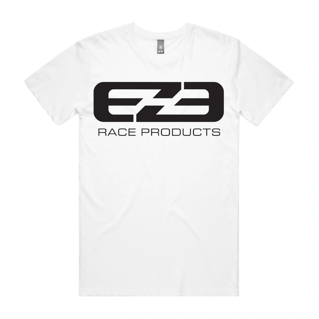 EZE MERCH Mens AS Colour Staple Tee - BLACK LOGO FRONT – EZE Race Products