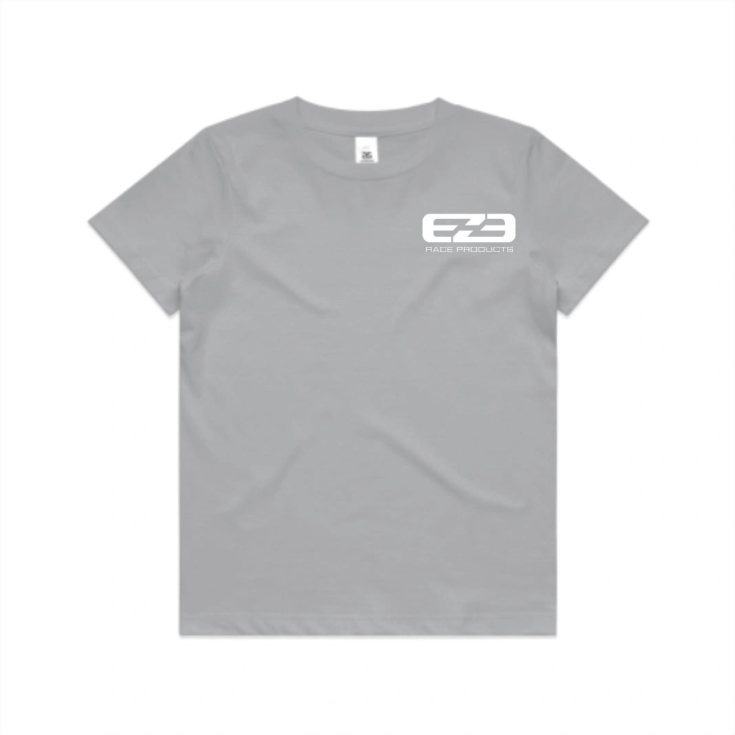 EZE MERCH YOUTH AS COLOUR STAPLE TEE white logo – EZE Race Products